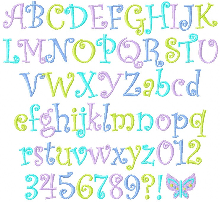 Freya Font Embroidery Machine Design