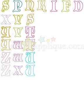 Storybook Alphabet Font Embroidery Machine Design