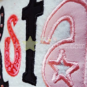 Star Studded Alphabet Embroidery Machine Design