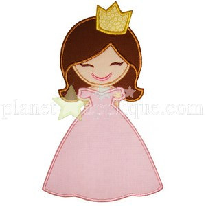 Princess Hat Applique Embroidery Machine Design