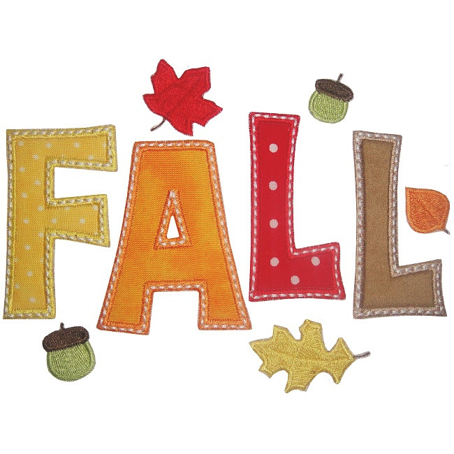 Fall Applique Embroidery Machine Design