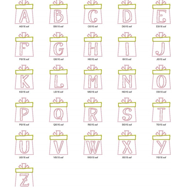 Gift Alpha Embroidery Machine Design