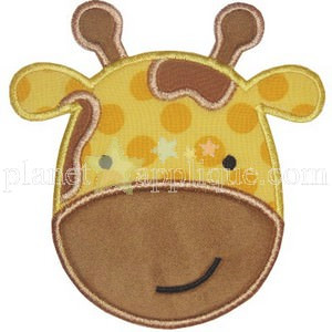 Cute Giraffe Applique Embroidery Machine Design