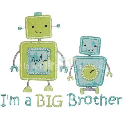 Sibling Robots Embroidery Machine Design