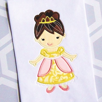 Princess 2 Applique Embroidery Machine Design