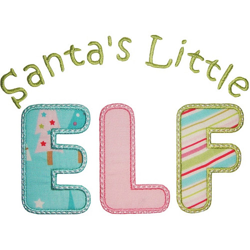 Santas Little Elf Embroidery Machine Design