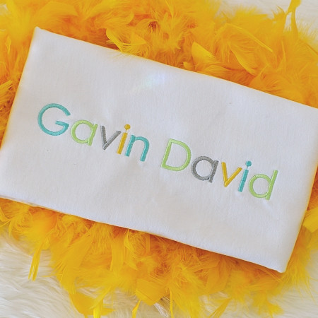 Gavin Font Embroidery Machine Design