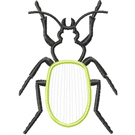 Beetle Applique Embroidery Machine Design