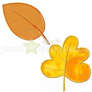 Fall Leaf Collection Applique Embroidery Machine Design