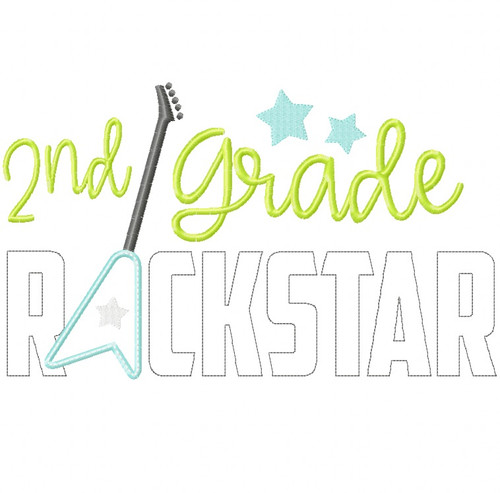 2nd Grade Rockstar Satin and Zigzag Stitch Applique Embroidery Machine ...