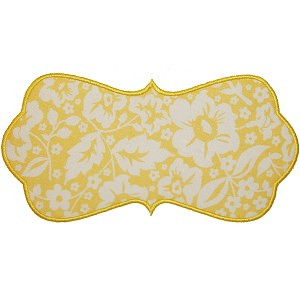 Scroll 2 Patch Applique Embroidery Machine Design