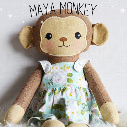 In the Hoop Maya Monkey Rag Doll