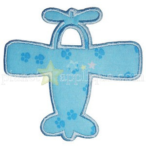 Airplane Outline Applique Embroidery Machine Design