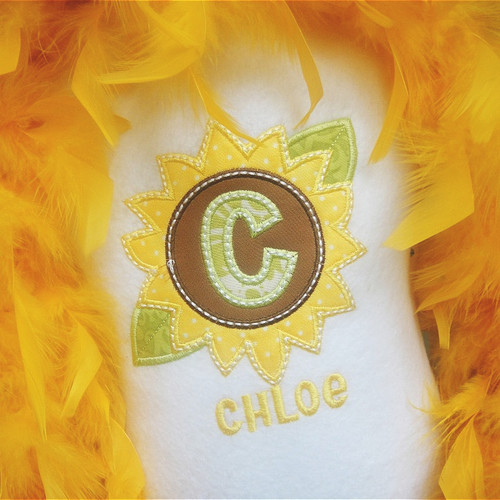 Sunflower Alpha Embroidery Machine Design