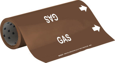 109003 - 12" x 30' Brady Label (White on Brown) (Roll of 30 Feet)