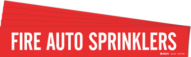 7107-1HV-PK - 24" x 4" Brady FIRE AUTO SPRINKLERS Pipe Marker