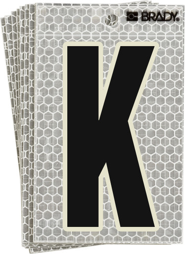 3010-K - 2.5" x 3.5" Brady Label (Black, Green Glow on Silver)