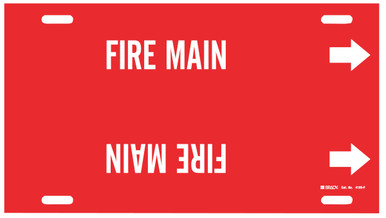 4185-F - 16" x 8" Brady Label (White on Red) (Each)