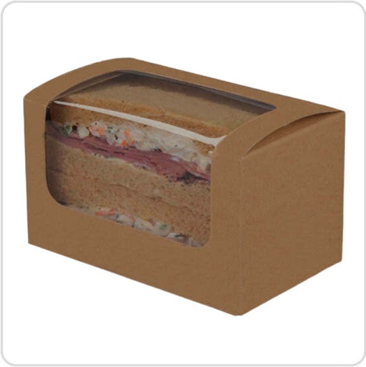Cardboard Sandwich Pack | Bloomer pack | Kraft sandich pack - fron ...