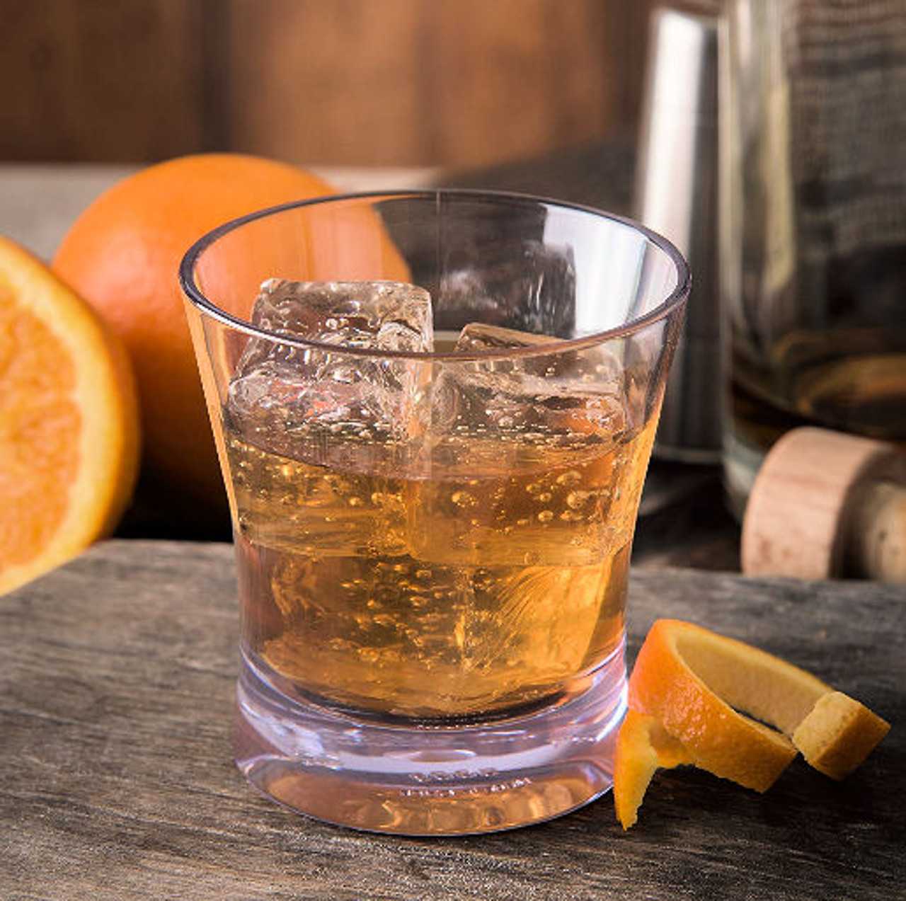 Carlisle Re Usable Clear Double Tumbler Outdoor Whiskey 12oz Tumbler