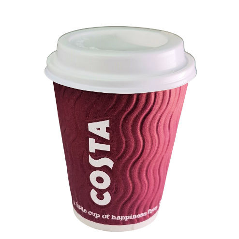 Christmas Costa Coffee 12 oz Ripple Cup with Lid | costa ripple 12oz cup
