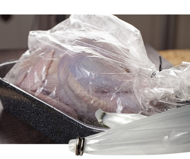 Pack of 25 - Catering 300 x 80 Extra Large Clipped roasting bags ...