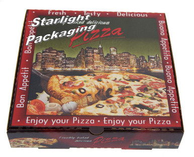 Pack x 100 12" Delux Cardboard Pizza Boxes - Starlight Packaging