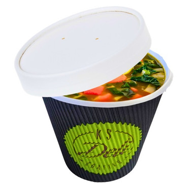 Cardboard 19oz Soup Containers | 19oz Insulated takeout hot containers ...