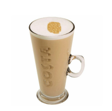 costa, costa coffee glasses, large medio latte glass | 25cl latte V ...