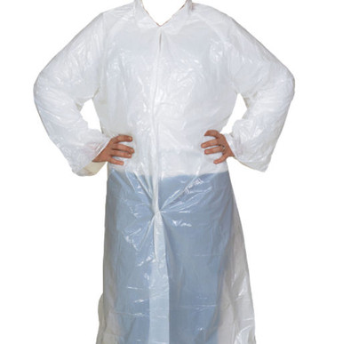 Polythene Visitor Coats Collar and press stud fastening | visitor coat ...