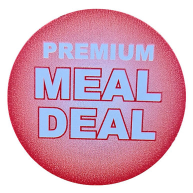 Point of sale labels | premium meal deal offer label from starlight ...