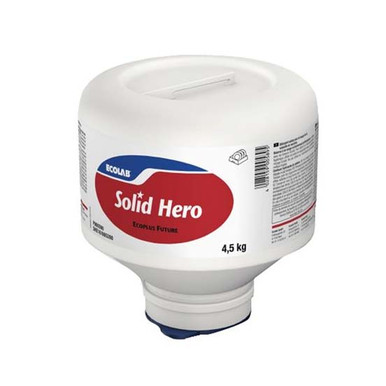Solid Hero | Machine Dishwash Detergent | 4.5kg | Case of 4 | Warehouse Cleaner | Hard Water
