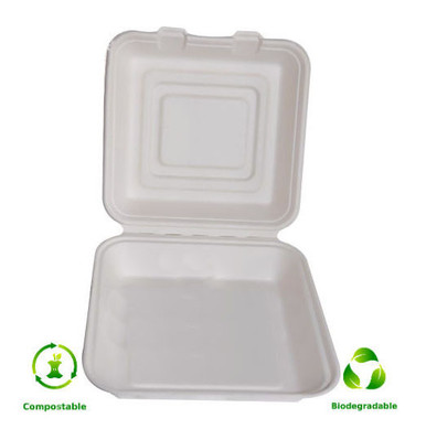 Bagasse meal boxes | bagasse 3 compartment takaway boxes