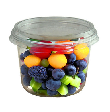 12oz crystal clear tub and lid | round food container | food to go 12oz ...