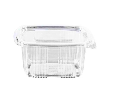 Pack x 100 - 370ml Clear Hinged Lid Container with air tight seal | 125 ...