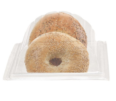 Hinged Bagel Pack | clear hinged bagel container from starlight Packaging