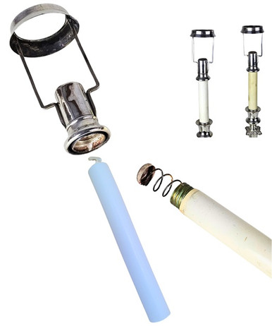 Spring loaded replacement candles | Price white candles | Table lamp ...