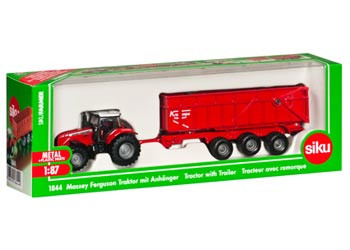 Siku - Massey Fergson Tractor With Trailer - 1:87