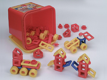 Mobilo Junior Bucket with Lid and 2 Heads - 106 Pieces