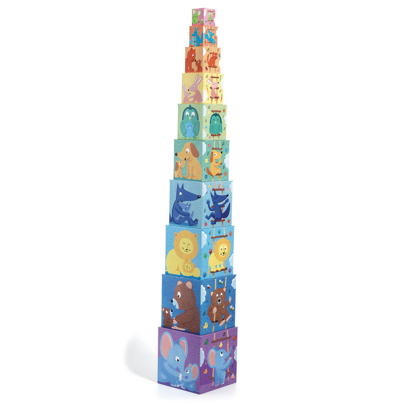 Djeco - Rainbow Nesting & Stacking Blocks | Discount Toy Co.