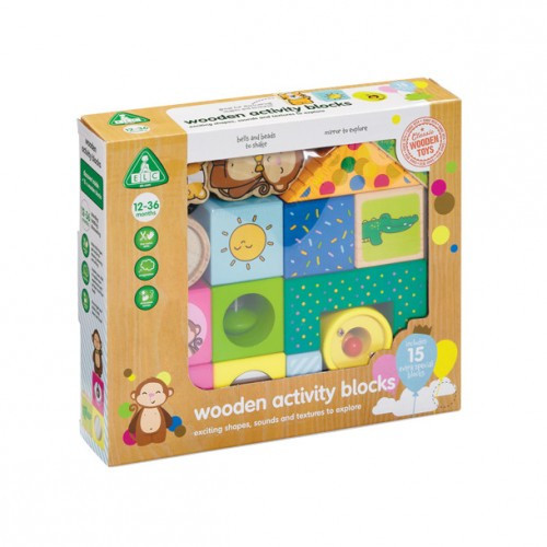 ELC - Wooden Activity Blocks | Discount Toy Co
