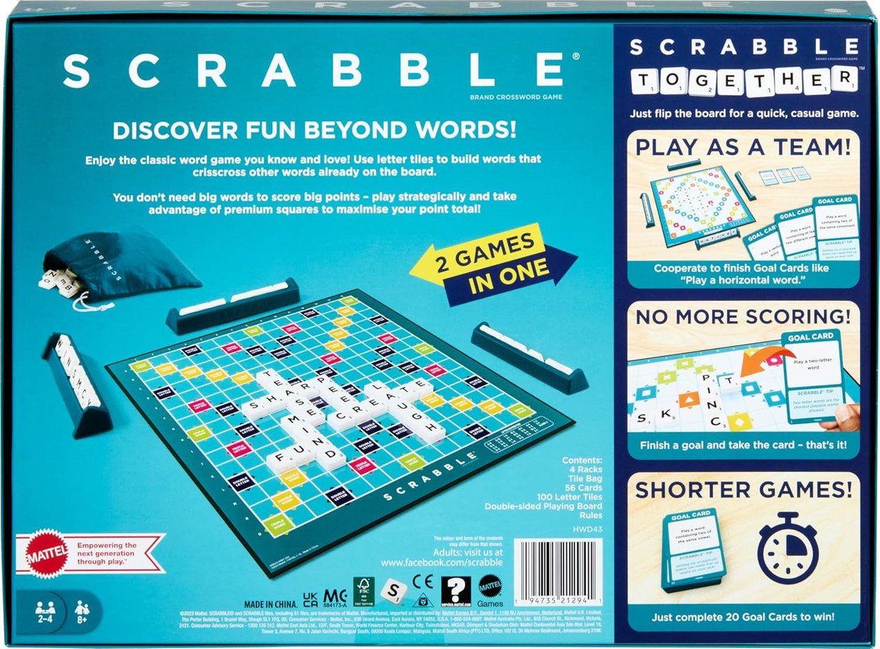 Scrabble Board Game - Double Sided Board | Petit Enfant