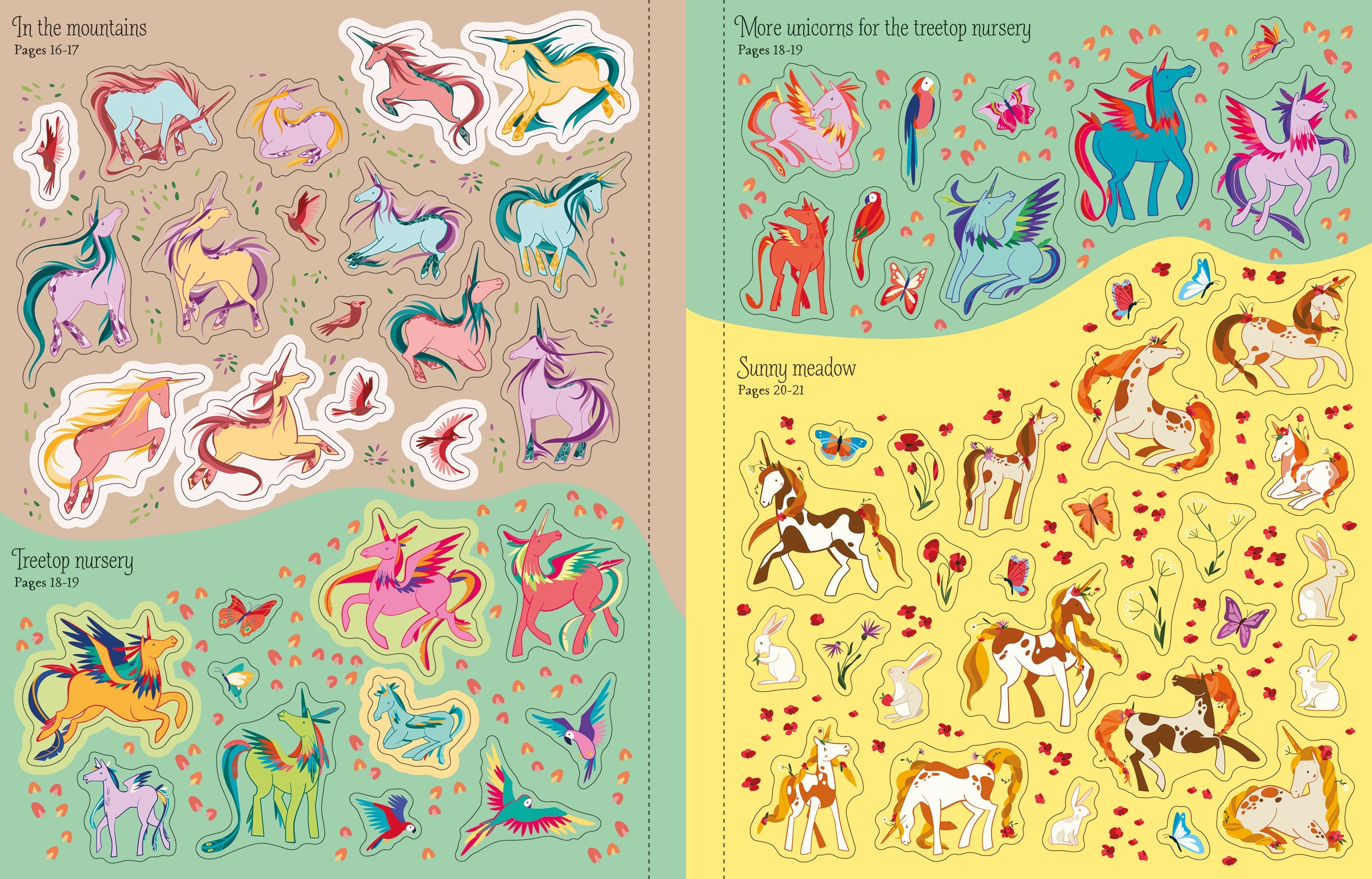 Usborne - Unicorns Sticker Book | Discount Toy Co