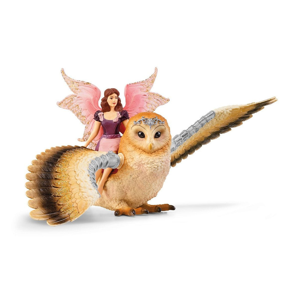 Schleich - Fairy in Flight on Glam-Owl 70789 | Discount Toy Co