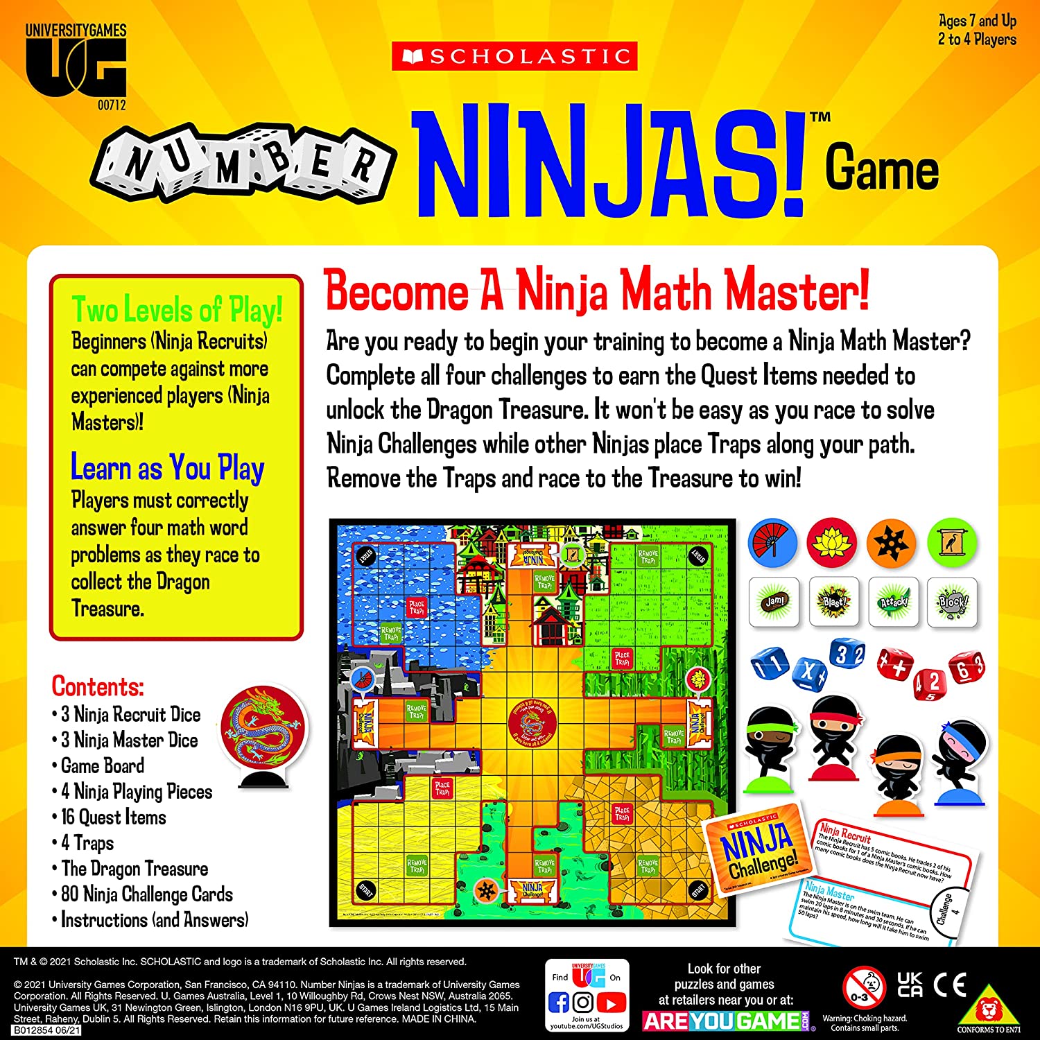 Scholastic - Number Ninjas Math Master Board Game