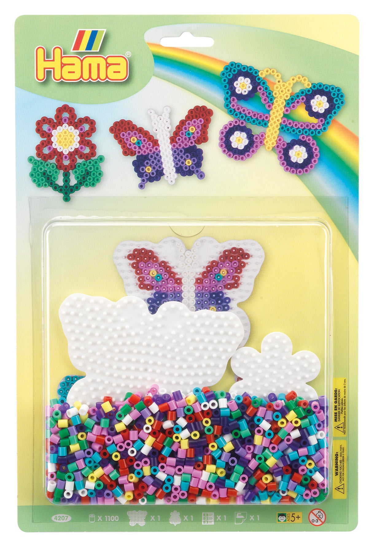 Hama Beads - Large Blister Pack - Butterfly and Flower - 1100 beads