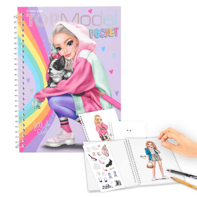 Top Model Pocket Colouring Book (Jill & Cookie) | Discount Toy Co