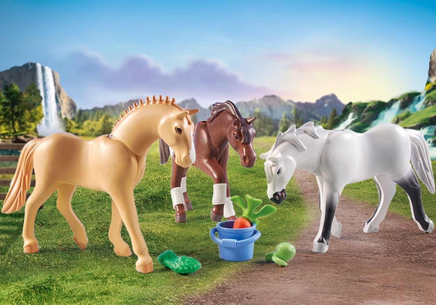Playmobil - Horses of Waterfall - 3 Horse Set: Morgan, Quarter Horse ...