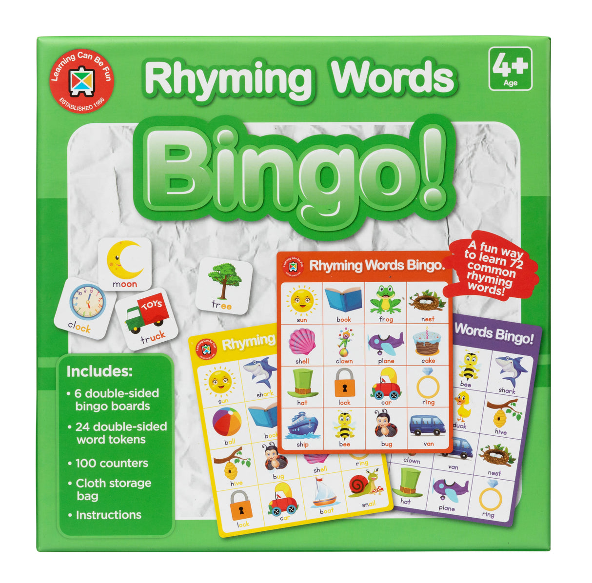 Learning Can Be Fun - Rhyming Words Bingo!