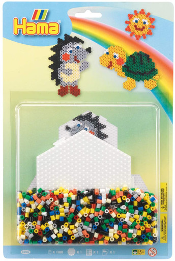 Hama Beads - Medium Blister Pack - Hedgehog and Turtle - 1100 beads ...